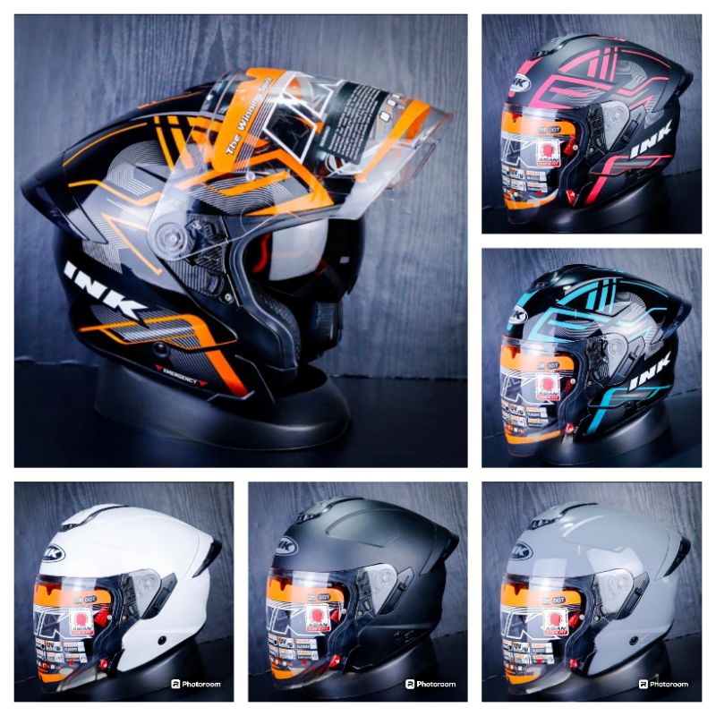Jual Helm INK TERRA 2 Double Visor / Helm Falf Face INK Original GORILA ...
