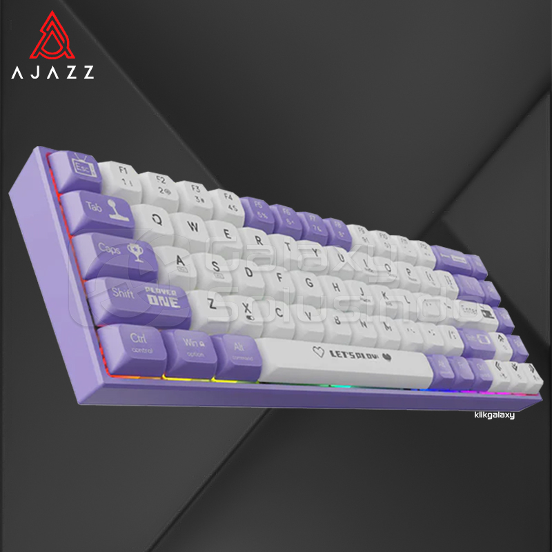 Jual Ajazz AK680 Dual Tone Wired Rainbow Mechanical Gaming Keyboard ...