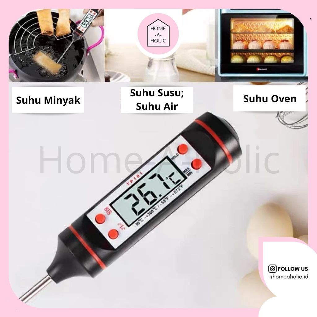 Jual Digital Thermometer Dapur Pengukur Suhu Makanan / Food Termometer ...