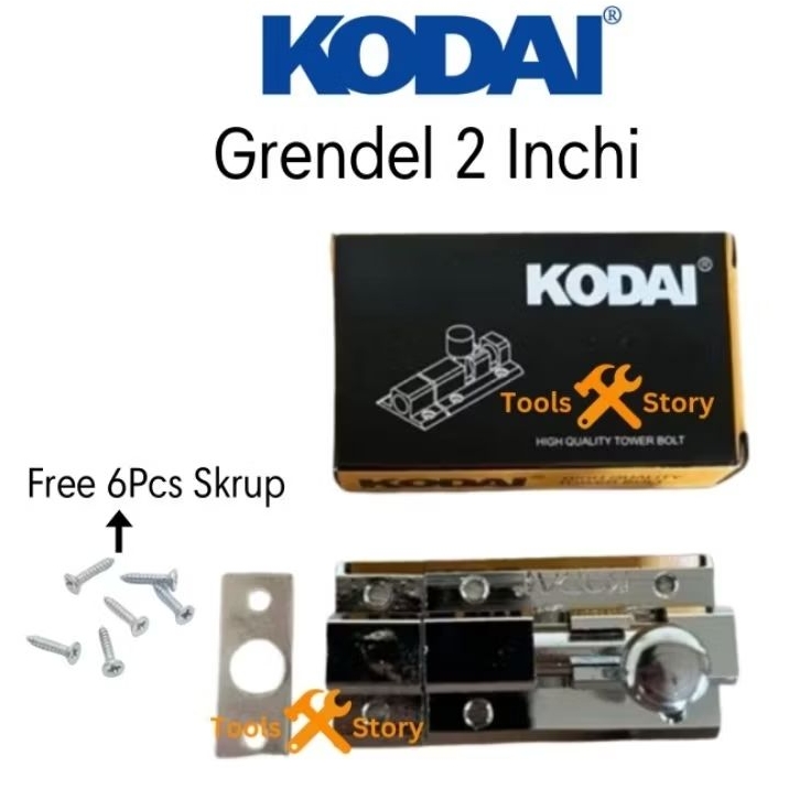 Jual KODAI Grendel 2" Aluminium Pintu / Gerendel Jendela Slot 2 Inchi ...