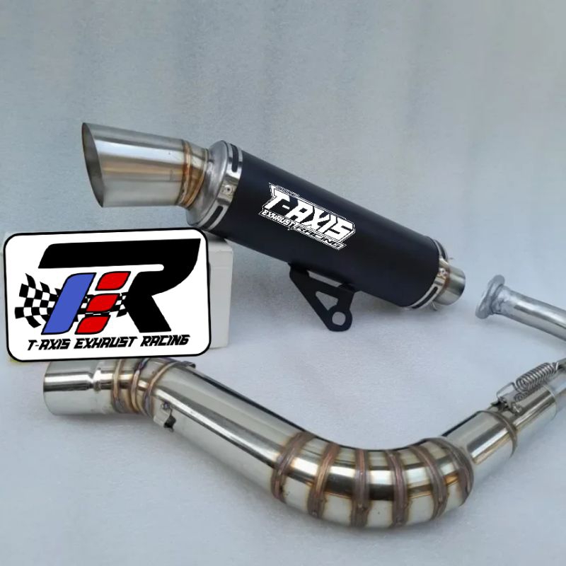 Jual 1Set Exhaust Muffler T-Axis Original open pipe Honda Click 125/150 ...