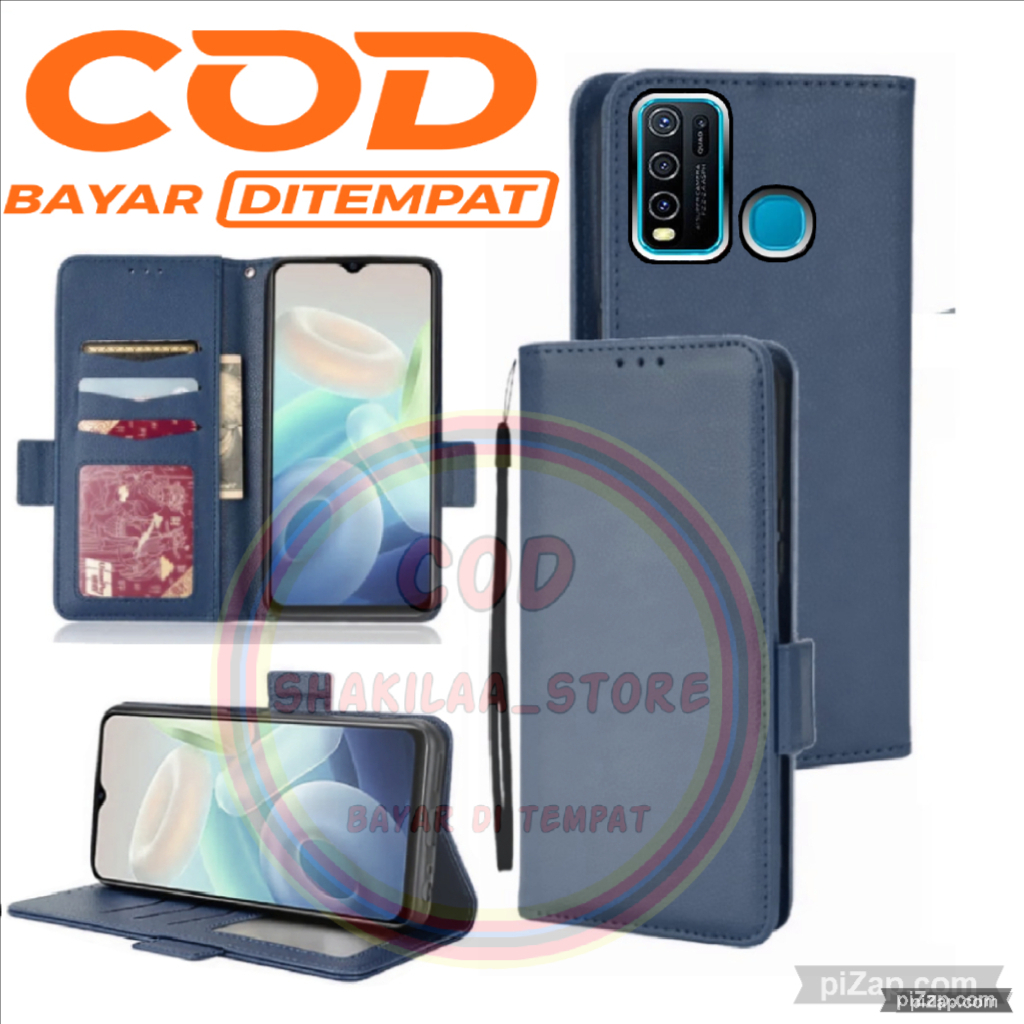 Jual CASE HP VIVO Y30 / Y30i / Y50 - CASING DOMPET-FLIP COVER LEATHER-SARUNG HP | Shopee Indonesia
