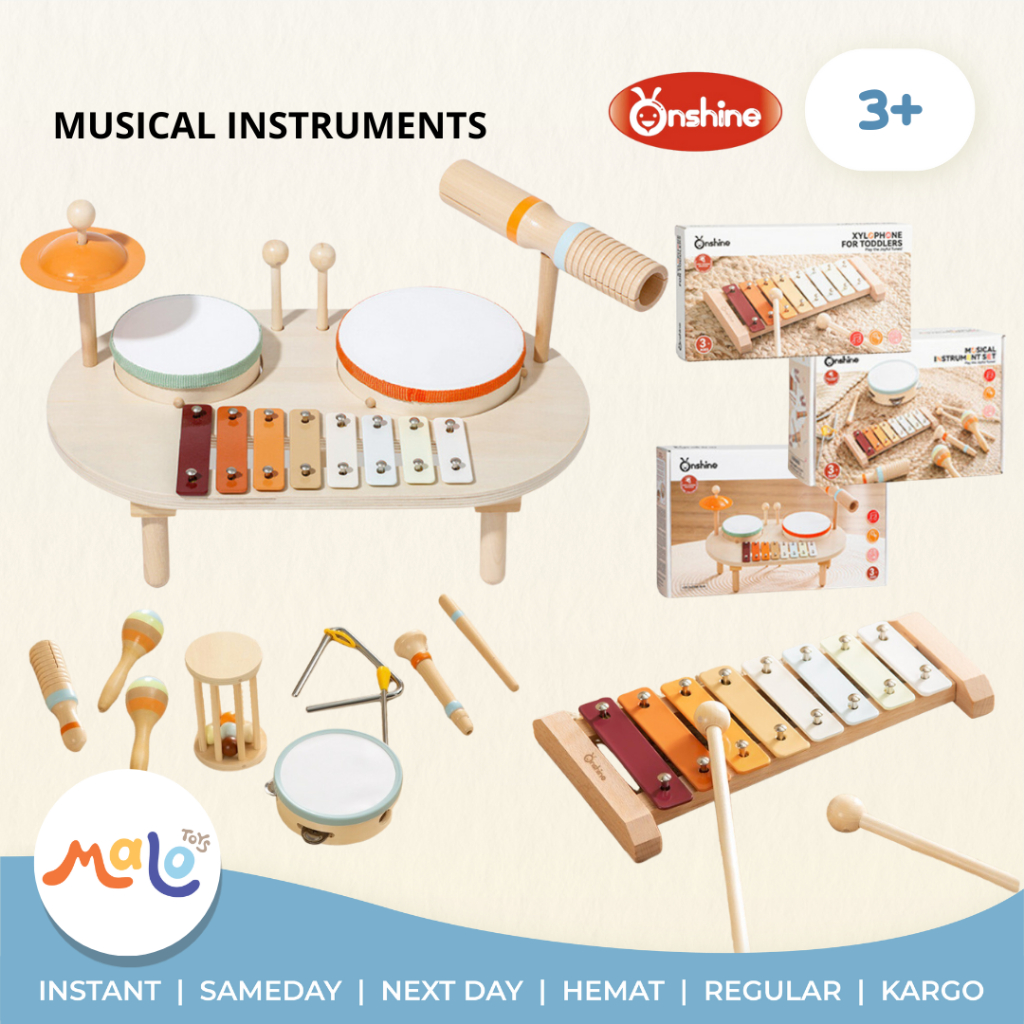 Jual ONSHINE Xylophone Drum Musical Set Wooden Kolintang Kayu Aesthetic ...