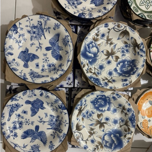 Jual White Line Piring Keramik 8” 9,25” Piring Hampers Parcel Gift Kado ...