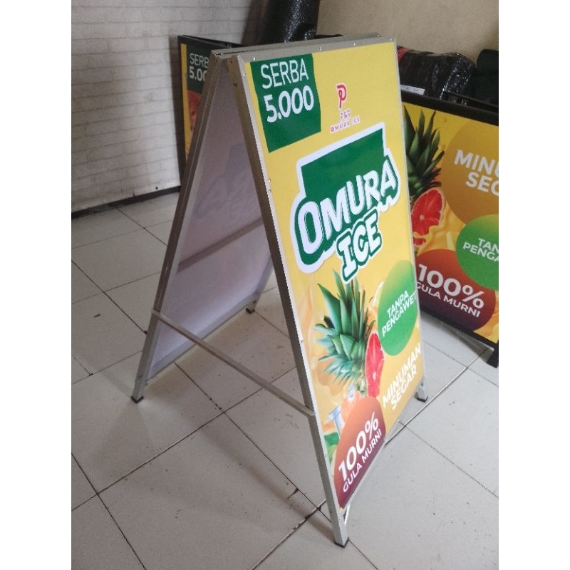 Jual Stand Promo Standing Banner Standing Menu ukuran 60x100 | Shopee ...