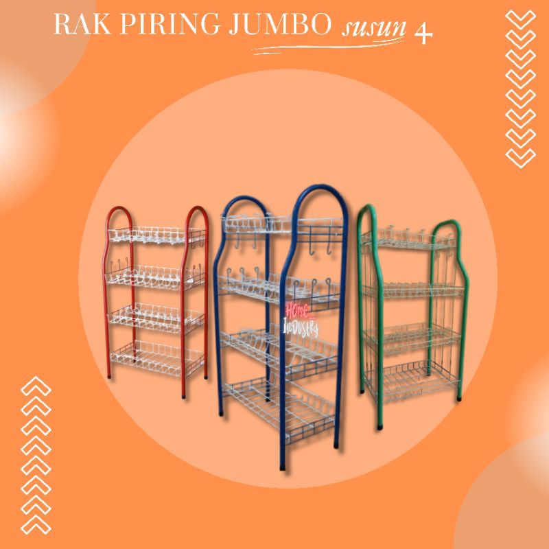 Jual Rak piring jumbo susun 4/Rak piring master/rak dapur/Rak wastafel ...
