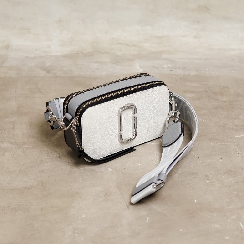 Jual Tas MARC JACOBS SNAPSHOT WHITE SHADOW GREY CAMERA BAG 100% ...