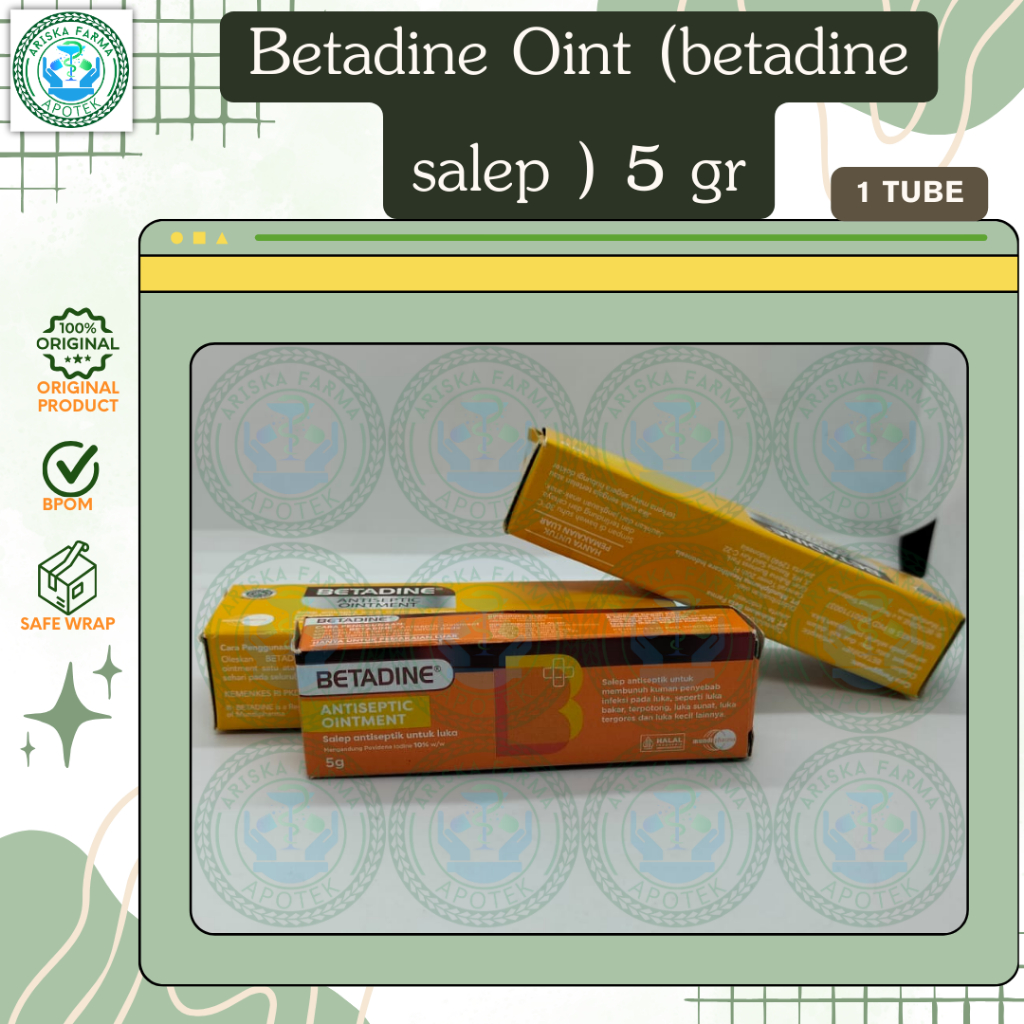 Jual Betadine Oint (betadine salep ) 5 gr per tube | Shopee Indonesia