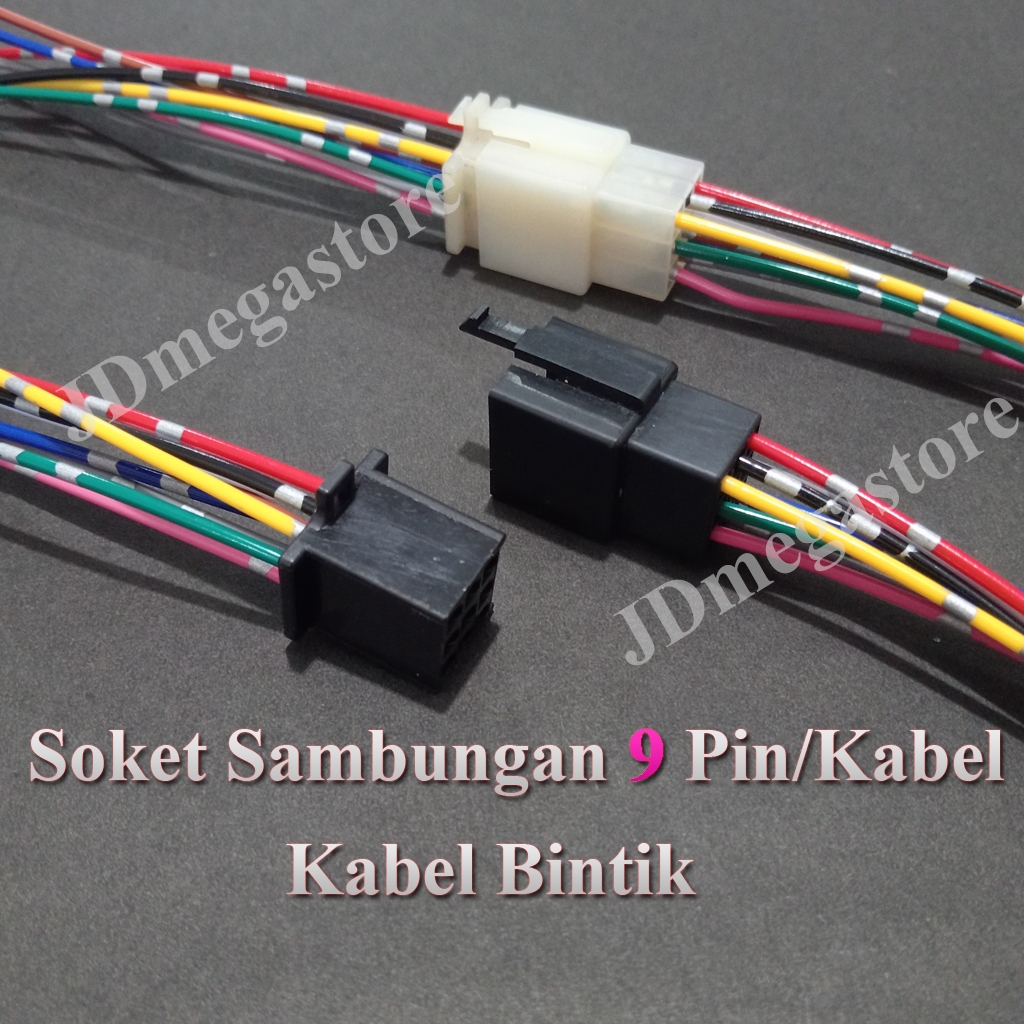 Jual (Grosir/COD) Soket Sambungan Kabel 9 Pin / Soket Konektor Kabel 9 ...