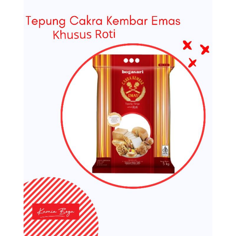 Jual Tepung Cakra Kembar Emas 5Kg-khusus roti | Shopee Indonesia