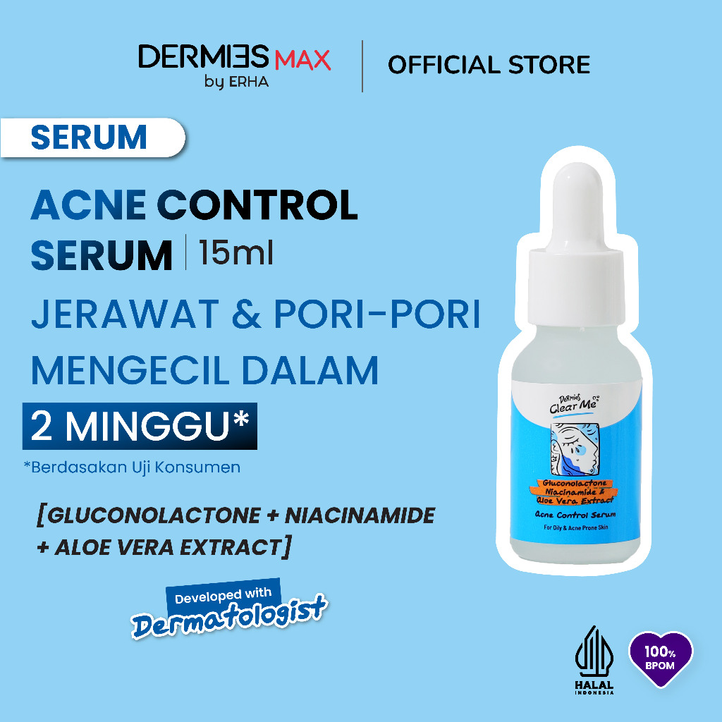 Jual Dermies Max Clear Me Acne Control Serum 15 ml | Shopee Indonesia
