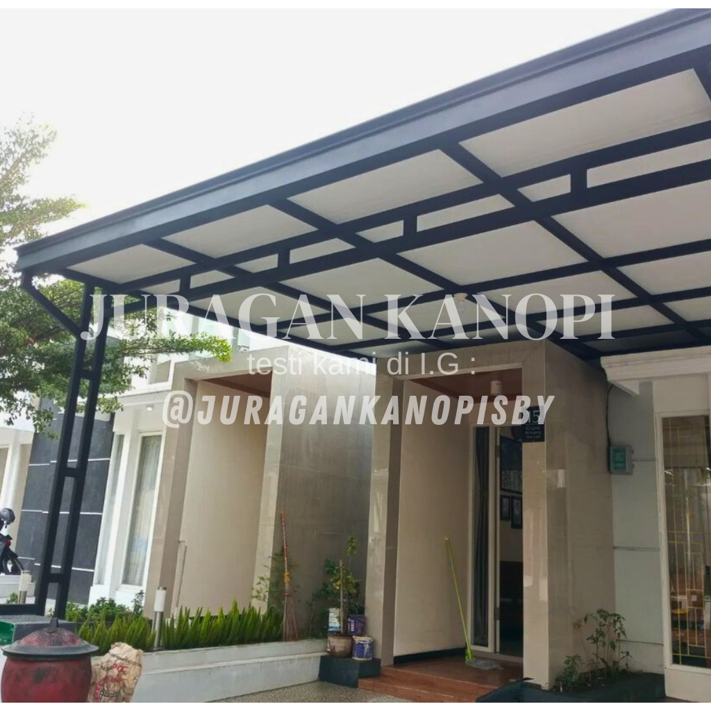 Jual Kanopi Plafon grc + atap alderon double layer minimalis | Shopee ...