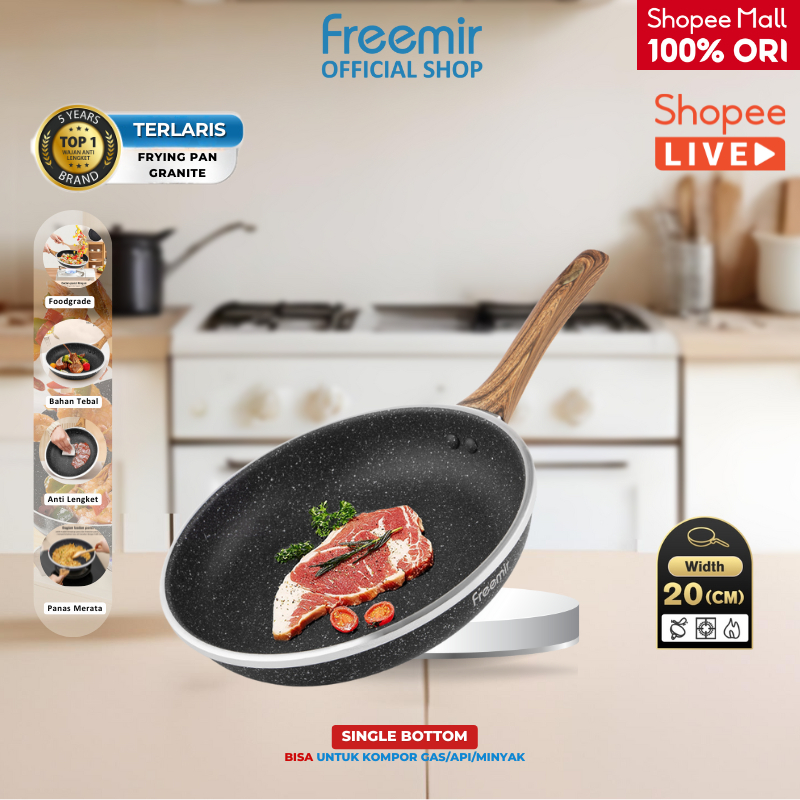 Jual Special freemir Frypan Granite Black Series Anti Lengket 20/24cm ...