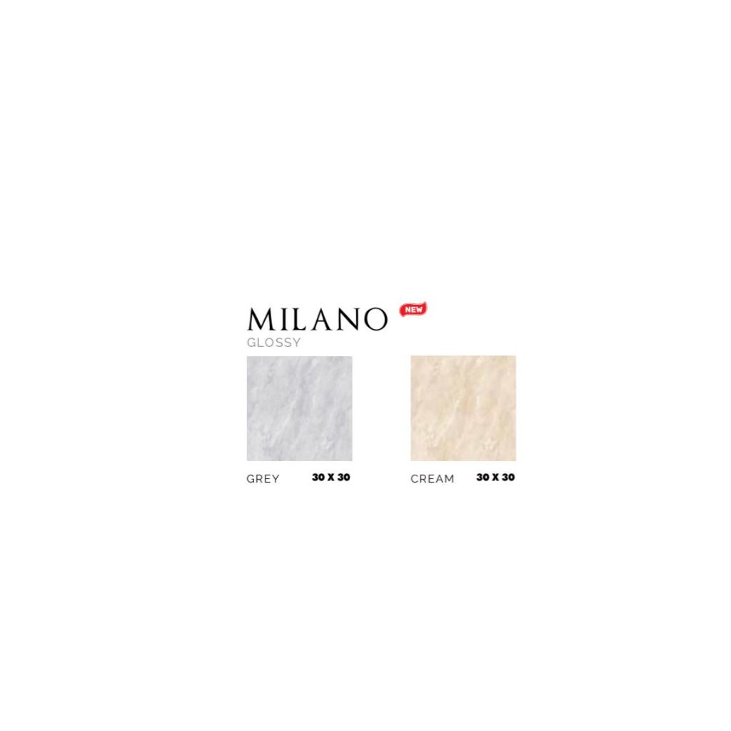 Jual ASIA TILE FLOOR TILE MILANO GLOSSY GREY & CREAM 30X30 | Shopee ...