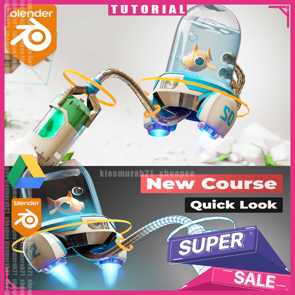 Jual Blender 3D - CG Boost Robotic Planet 3D Blender Tutorial | Shopee Indonesia