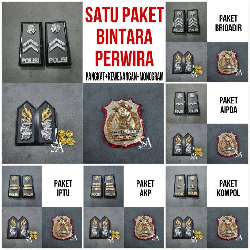 Jual PANGKAT POLISI BINTARA PERWIRA PAKET HEMAT POLISI ISI 3 (PANGKAT ...