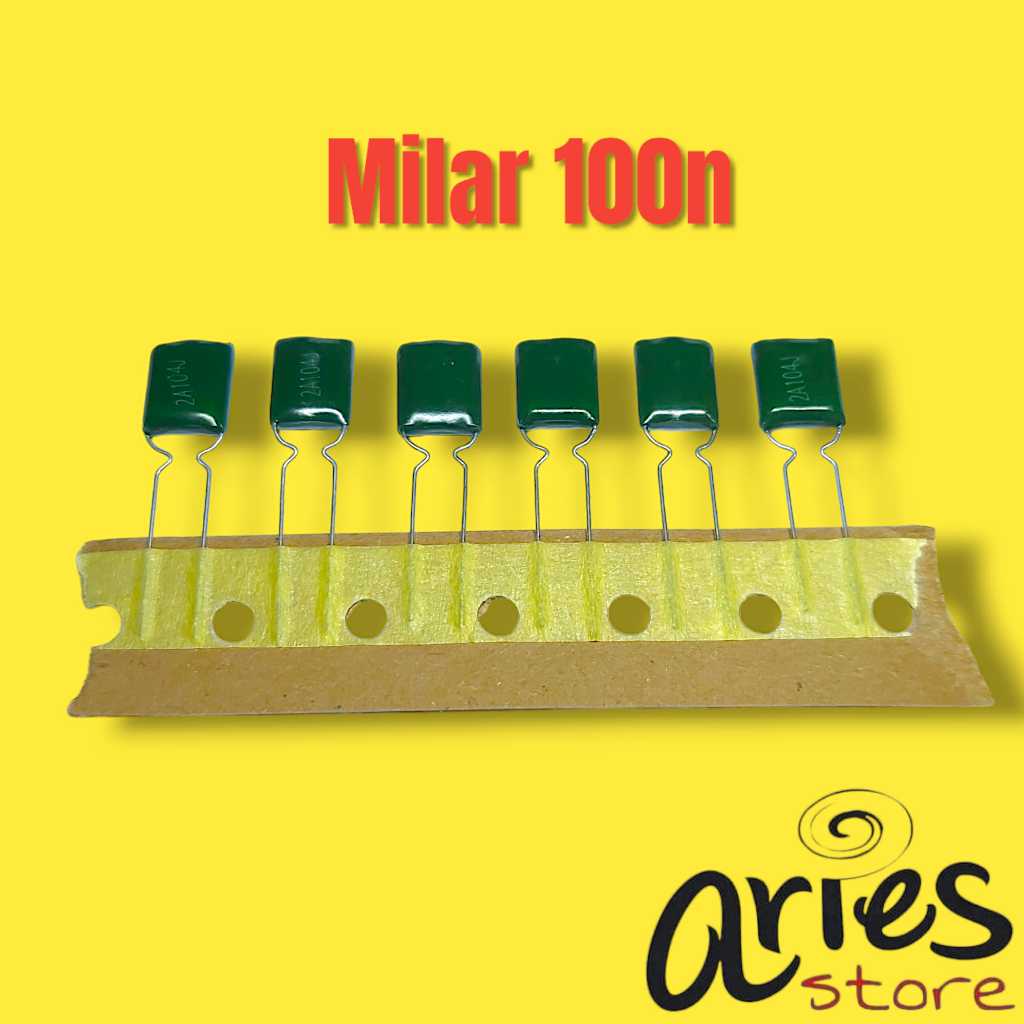 Jual KAPASITOR MILAR 100N 100V HIJAU | Shopee Indonesia