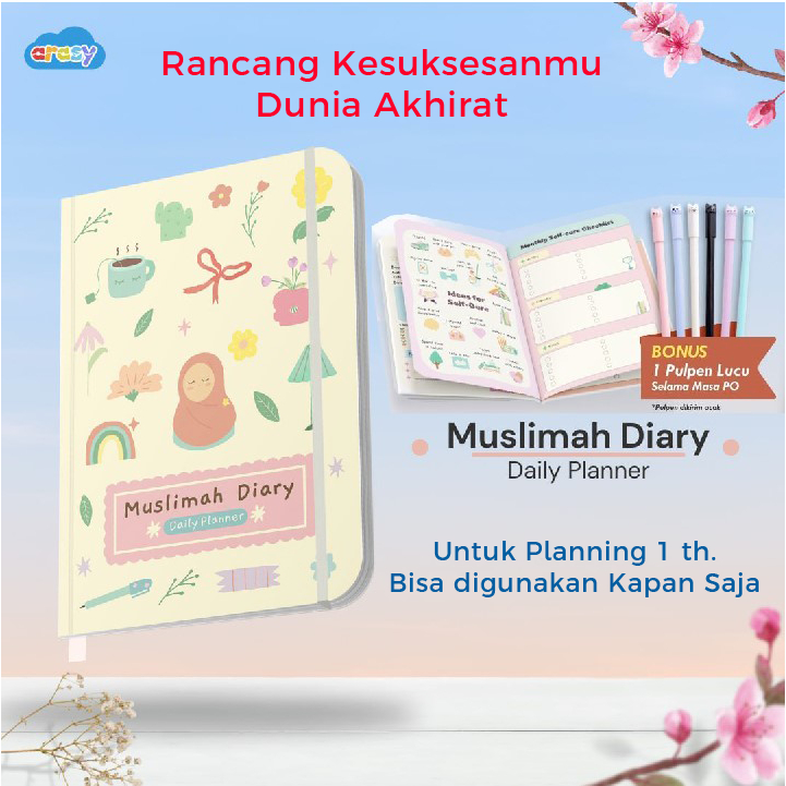 Jual Buku Agenda Muslimah Daily Planner 2025 | Hard Cover| Arasy Book ...