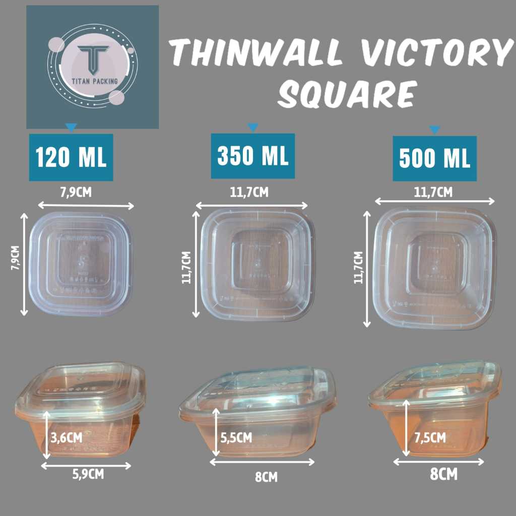 Jual THINWALL SQUARE "VICTORY" 120ML / THINWALL PERSEGI /BOX | Shopee ...