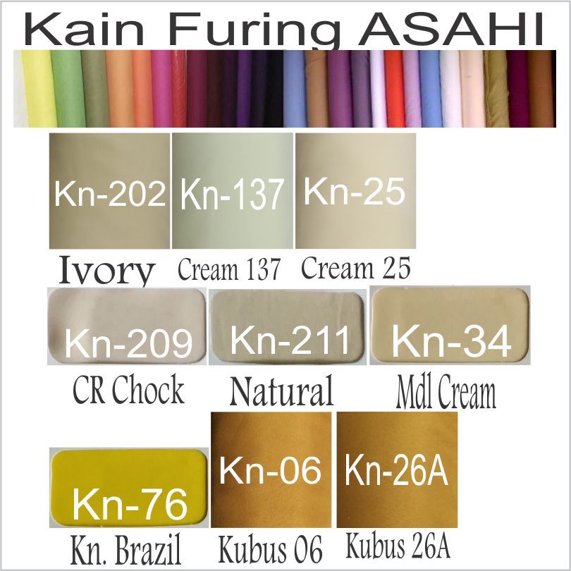 Jual Kain Furing Asahi Kuning meteran | Shopee Indonesia