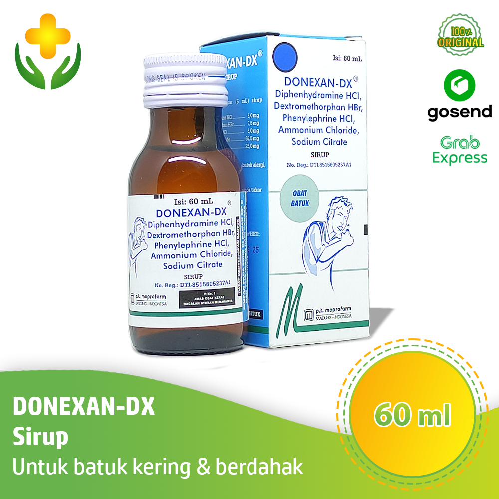 Jual Donexan DX Sirup 60 ml Obat Batuk Kering Batuk Alergi | Shopee ...