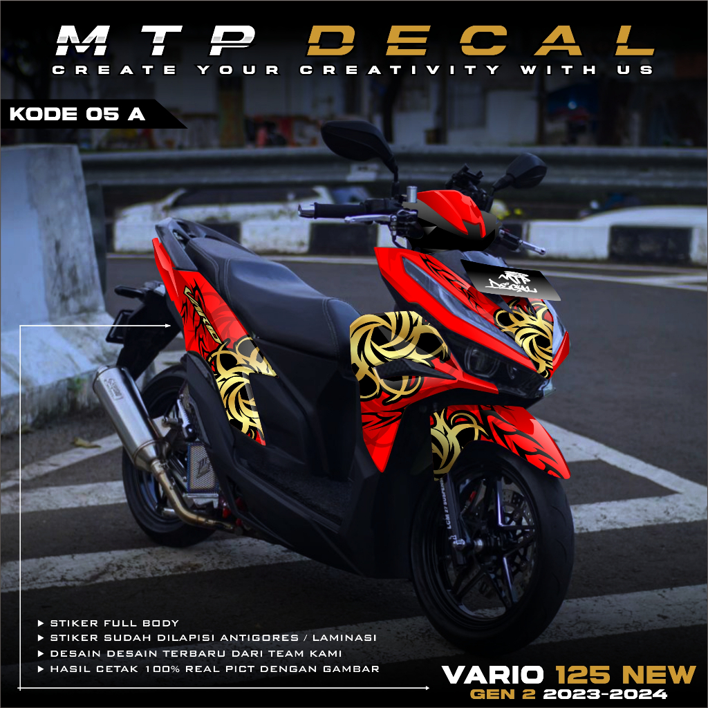 Jual MTP Stiker Motor Vario 125 New 2023 Full Body Custom Vinyl ...