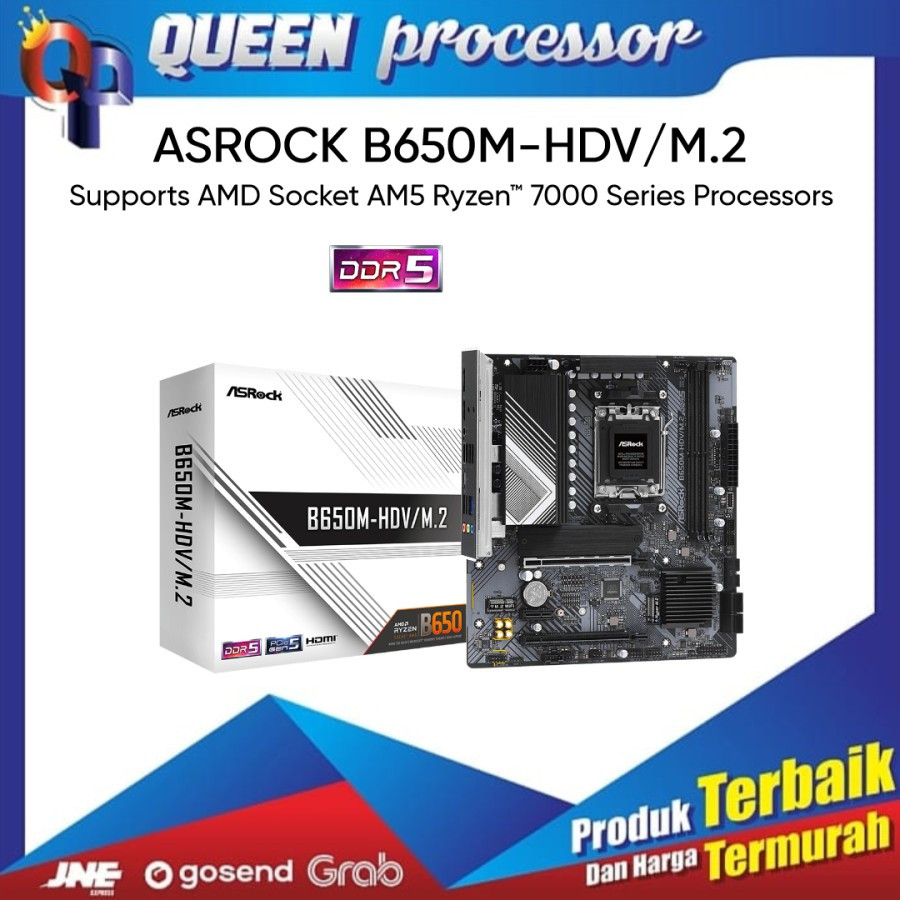 Jual MOTHERBOARD ASROCK B650M HDV/M.2 ( AM5 / b650 / DDR5 ) | Shopee ...