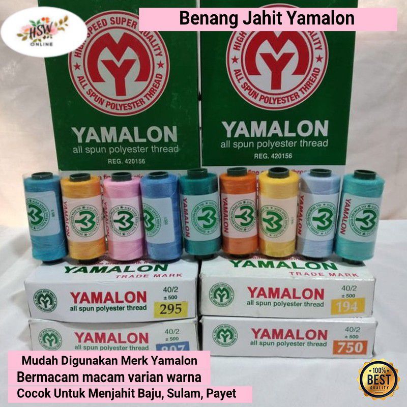 Jual Benang Jahit Yamalon Premium Warna Peralatan Menjahit Permak Baju ...
