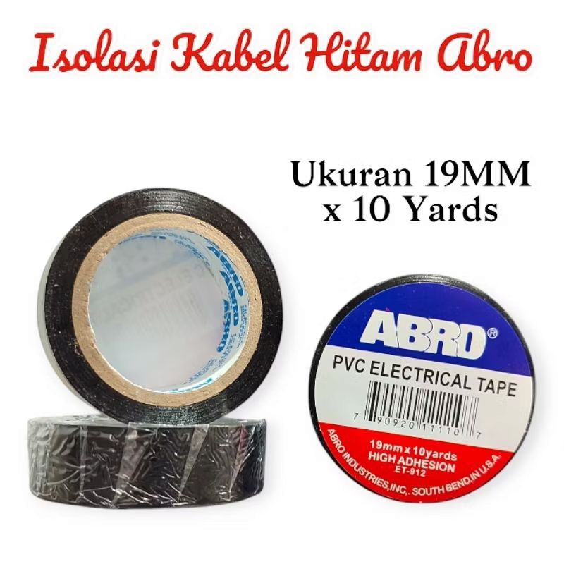 Jual Isolasi hitam tebal abro 1 slop (isi 10 pcs)ecer 2000 | Shopee ...