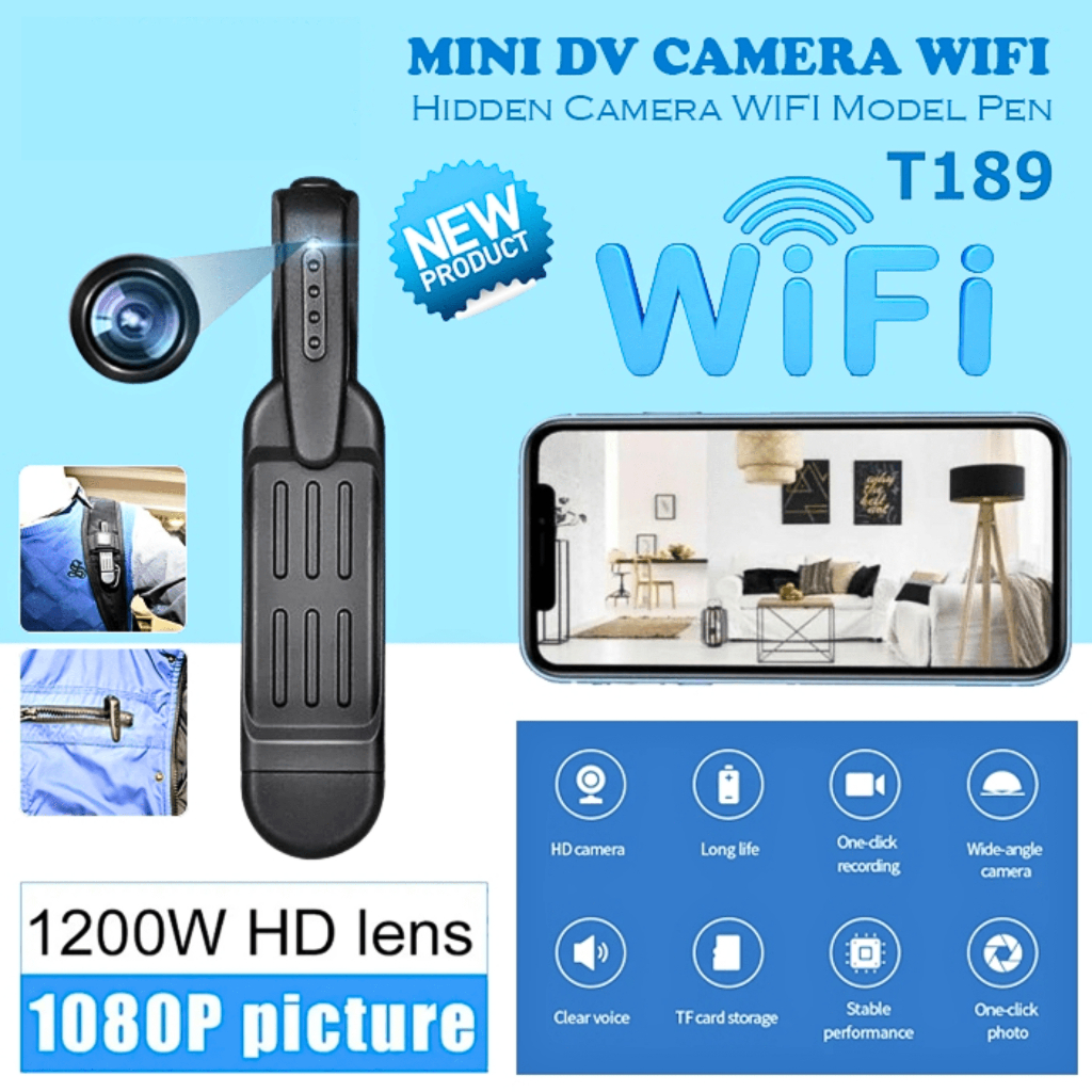 Jual PUSAT Arsmundi T189 Spy Camera Kamera Body Cam Mini WiFi ...