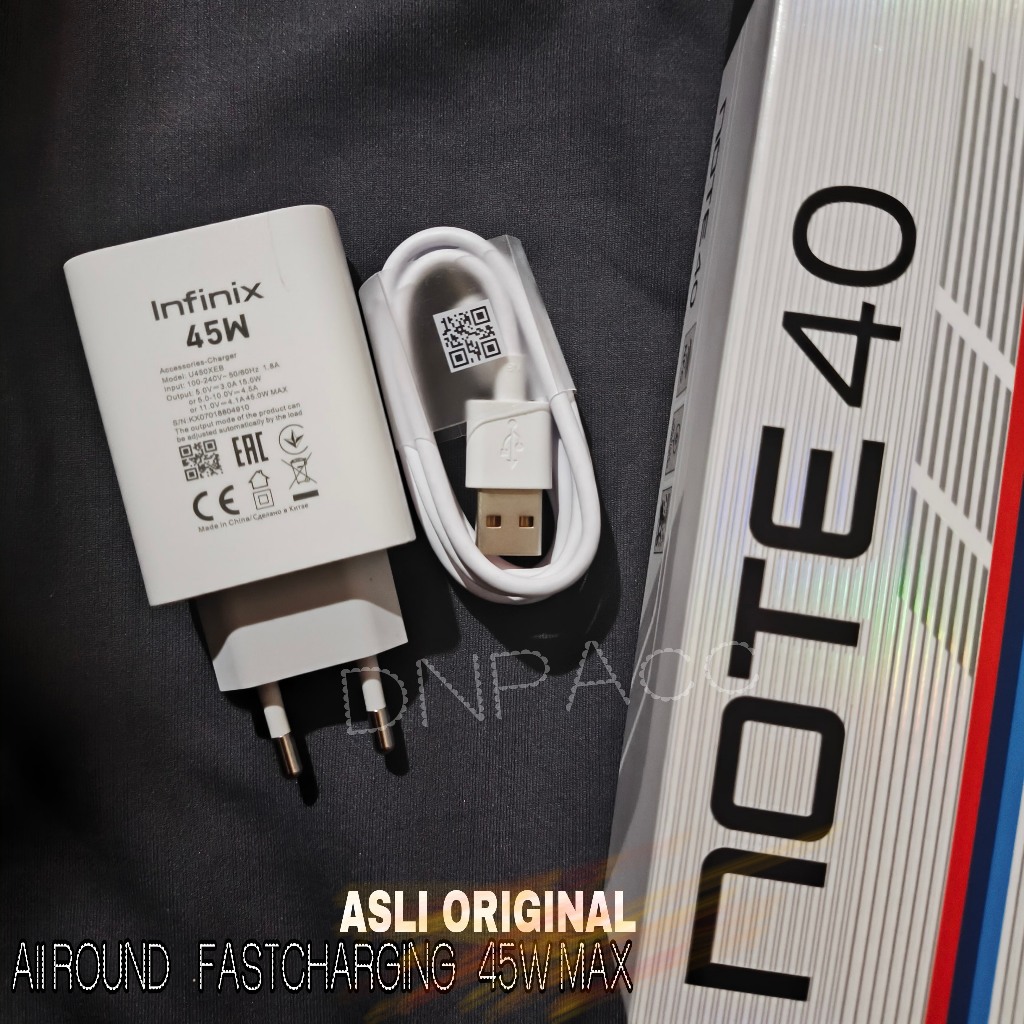 Jual CHARGER INFINIX NOTE 40 ALL ROUND FASTCHARGING 45W MAX ORIGINAL ...