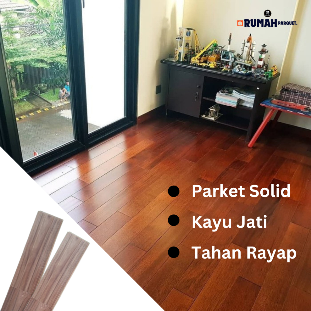 Jual Lantai Kayu FJL Parket-Parquet-Parkit Jati unFinish/lebar 9cm/Lantai kayu solid | Shopee ...