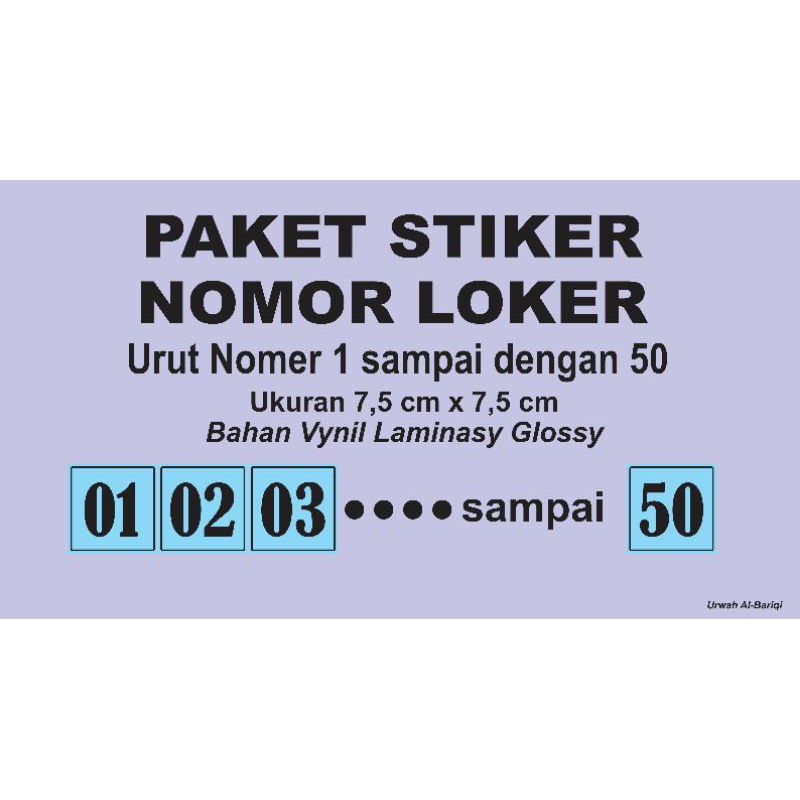 Jual STIKER NOMOR LOKER | Shopee Indonesia