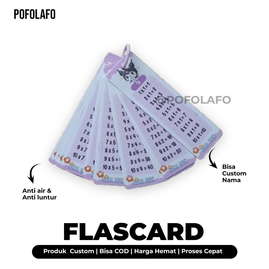 Jual FLASH CARD PERKALIAN PEMBAGIAN PENJUMLAHAN PENGURANGAN PREMIUM ...