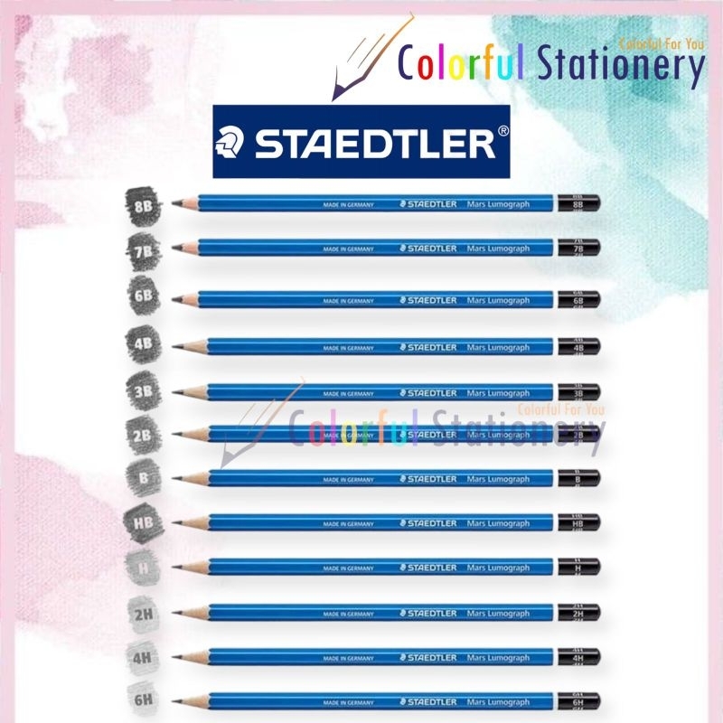 Jual Pensil Staedtler HB,2B,3B,4B,5B,6B,7B,8B (Pcs) | Shopee Indonesia