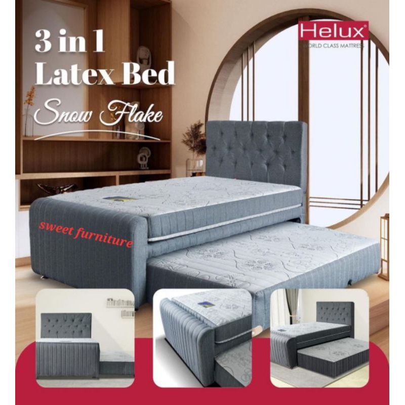 Jual bed dorong helux snow flake latex 3 in 1 | Shopee Indonesia