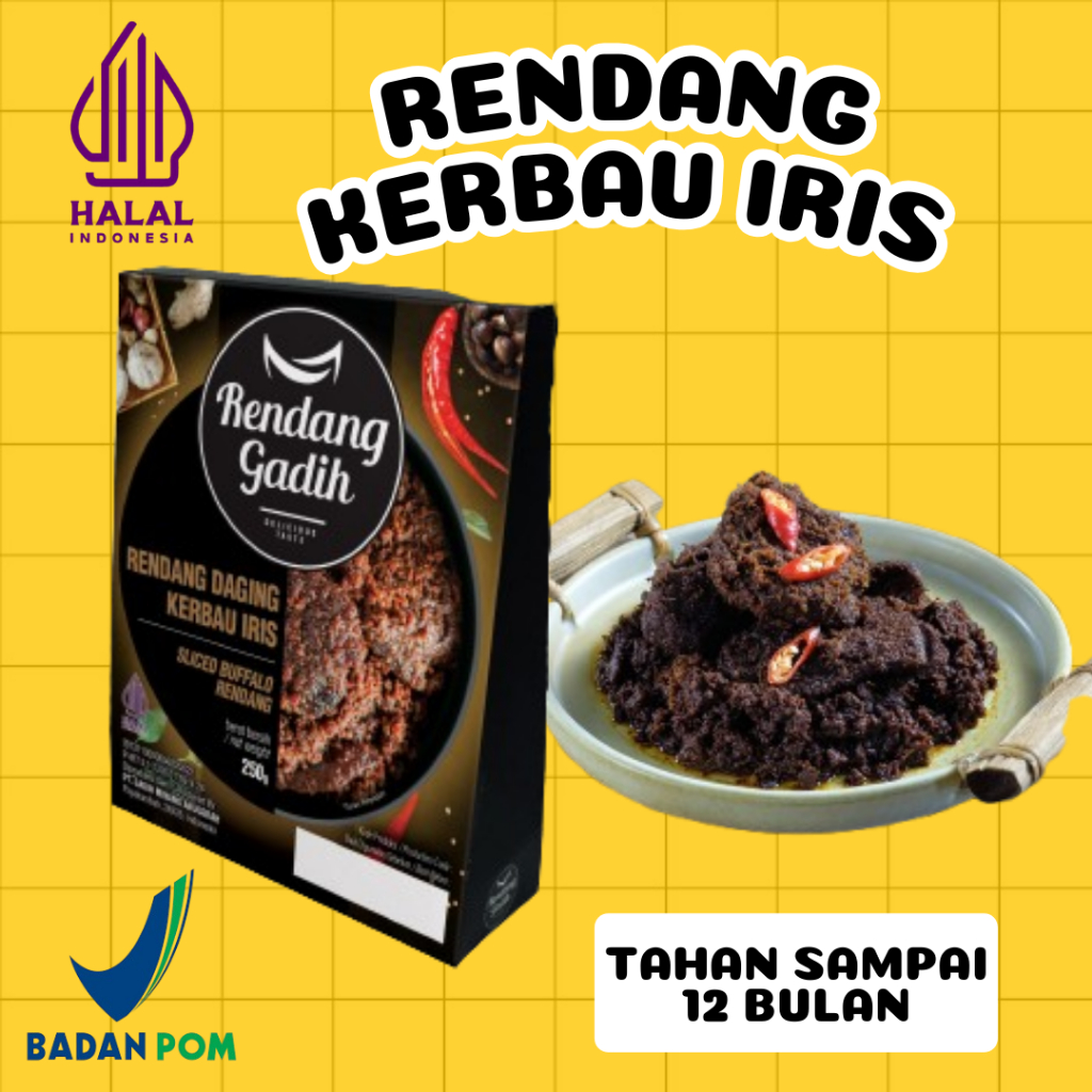 Jual Rendang Gadih - Rendang Daging Kerbau Iris 250 g | Shopee Indonesia