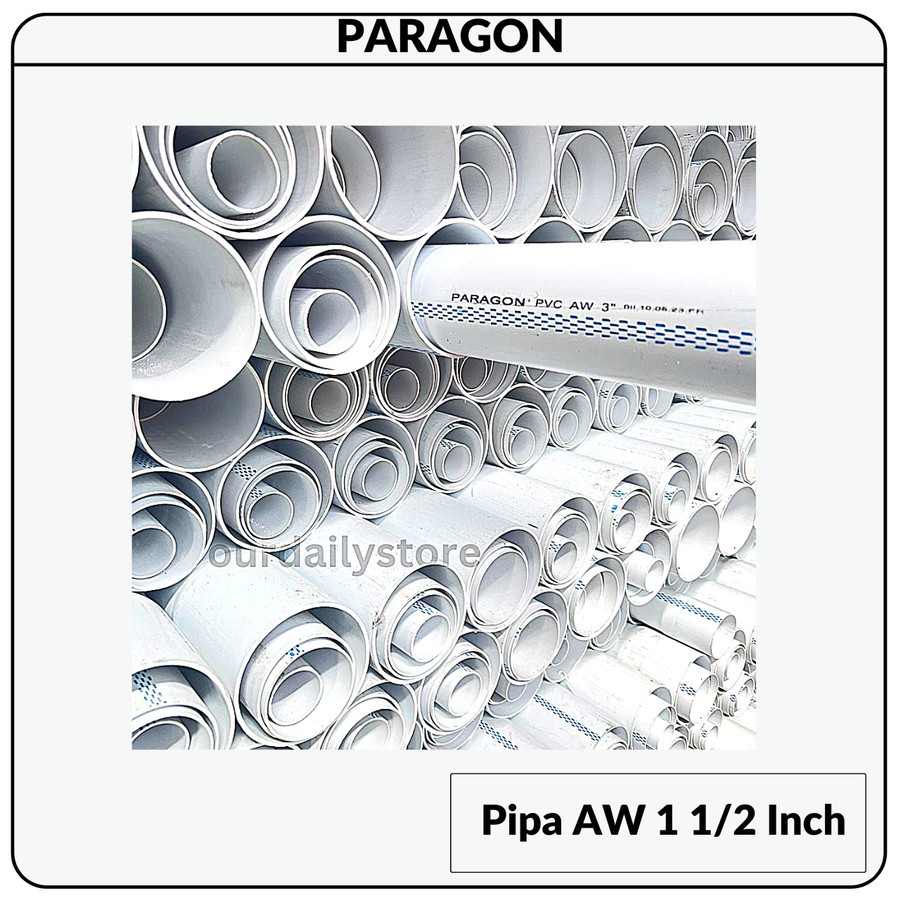 Jual Pipa PVC Air Bersih Paragon AW 1 1/2" Inch 4 Meter | Shopee Indonesia
