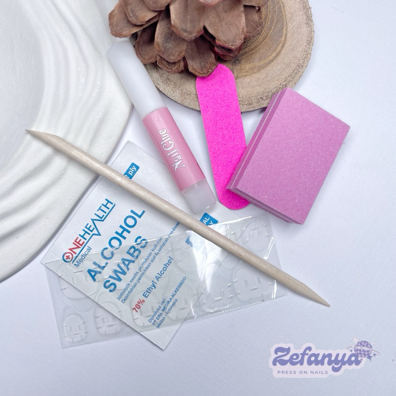 Jual Sticker Lem Jelly Kit 1 Set Dengan Lem Kuku Palsu / Sticker Lem ...