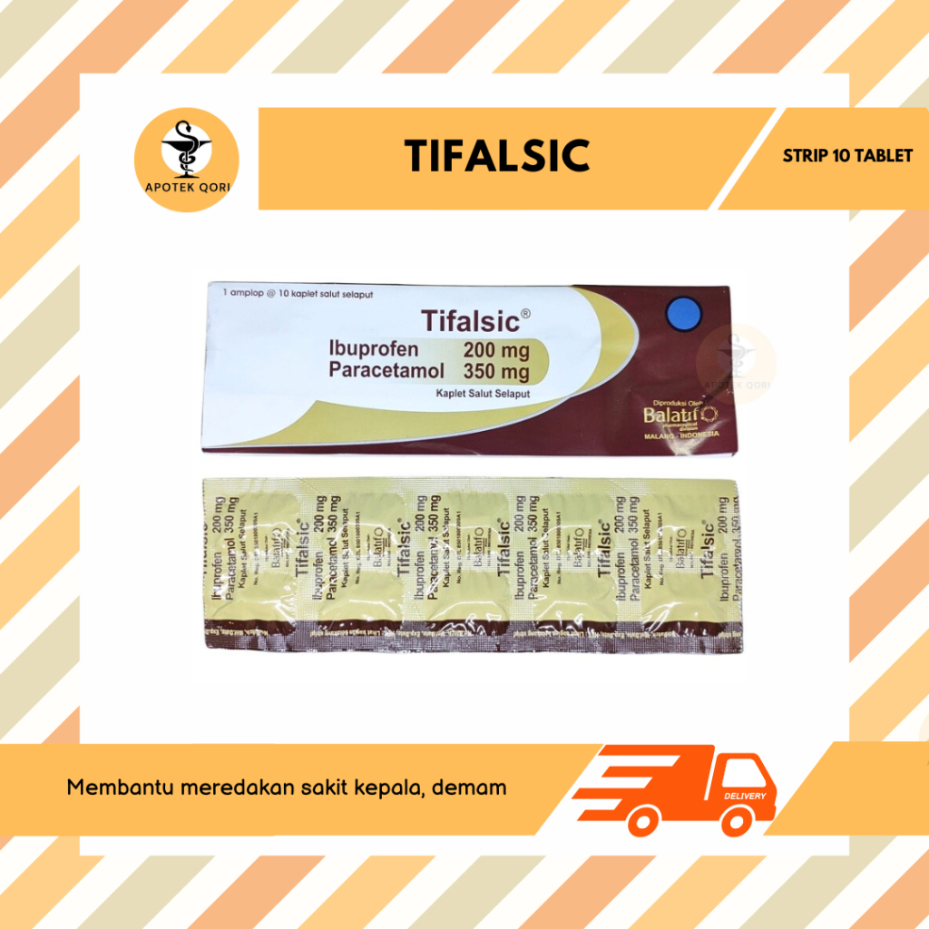 Jual TIFALSIC STRIP 10 TABLET/PARACETAMOL IBUPROFEN/SAKIT KEPALA/DEMAM/TIFALSIK | Shopee Indonesia