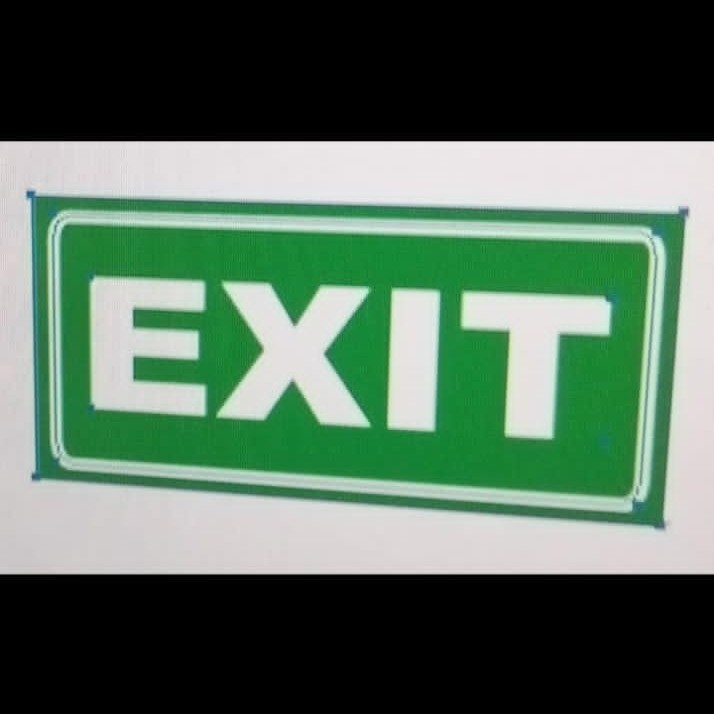 Jual STIKER VINYL EXIT 10X23CM SIGN RAMBU K3 | Shopee Indonesia