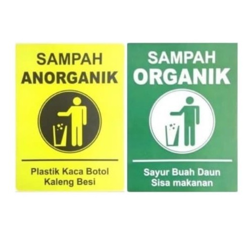Jual Stiker SAMPAH ORGANIK/ANORGANIK 10X15CM sign rambu k3 | Shopee ...