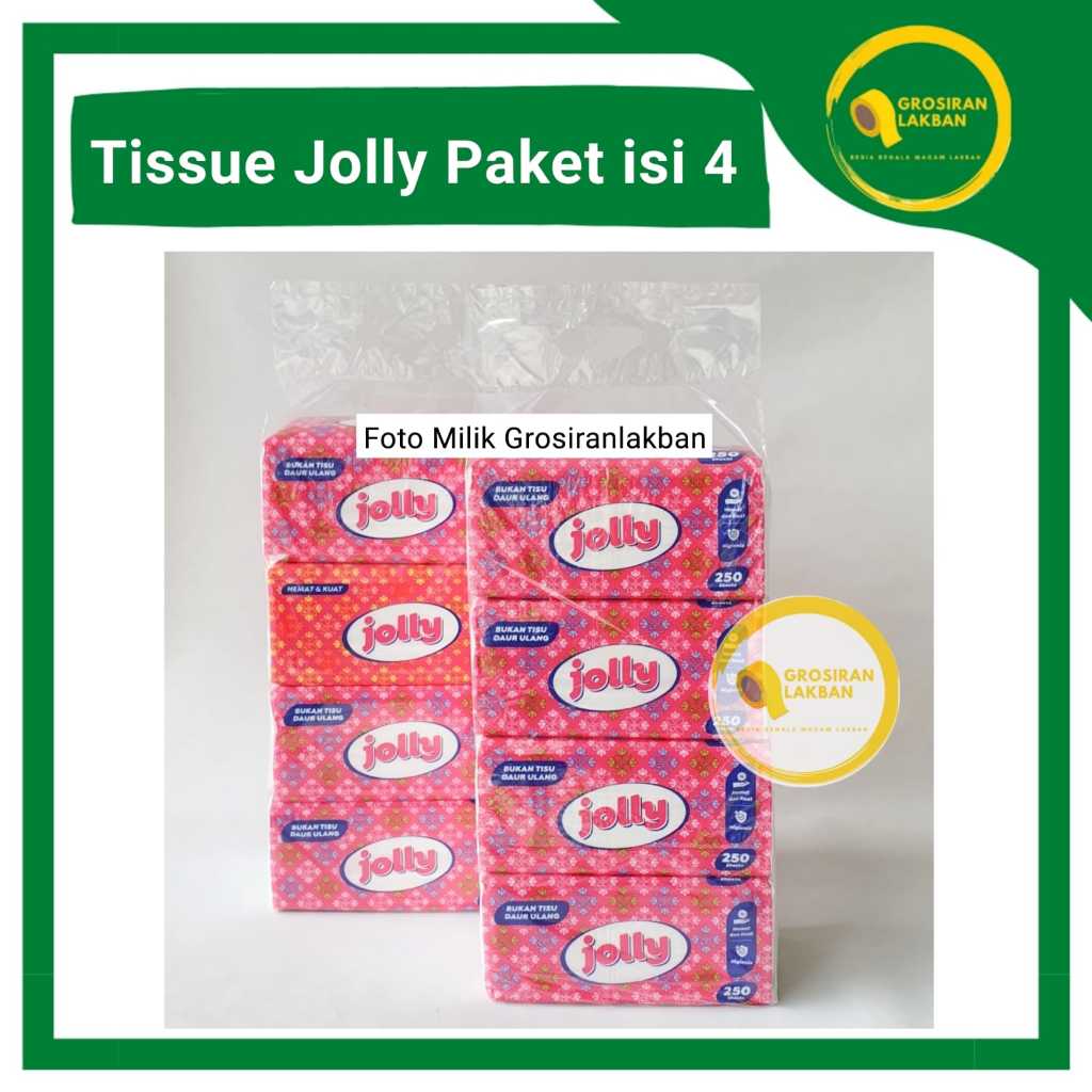 Jual Jolly Tisu Tissue Wajah Facial isi 250 sheet 2 ply Paket isi 4 Pax ...