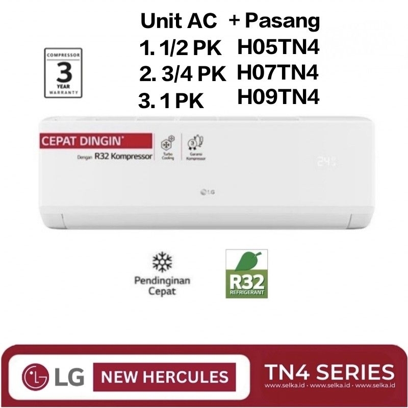 Jual AC 1/2 PK LG Hercules Low Watt Plus Pasang 1/2 PK, 3/4 PK Dan 1 PK ...