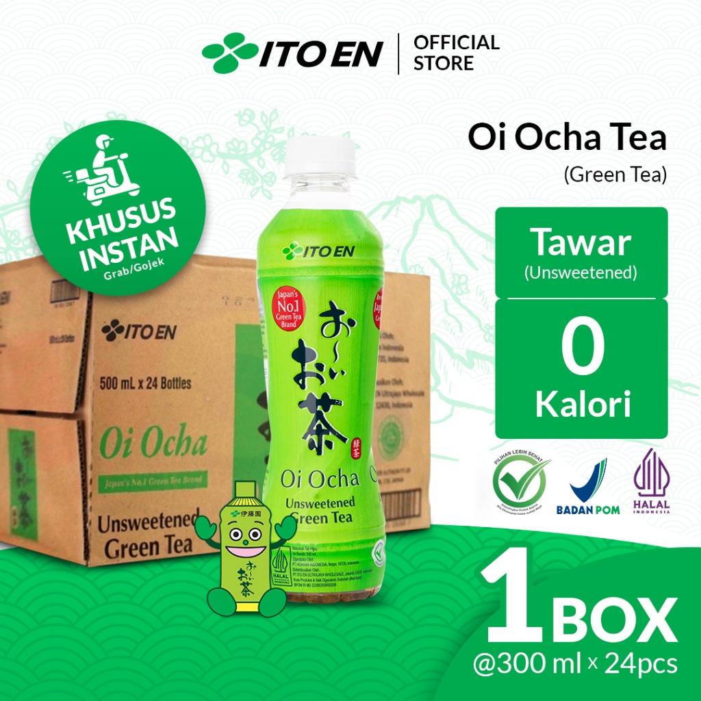 Jual ITO EN Oi Ocha Green Tea No Sugar 300ml isi 24 Pcs - 1 Box / 1 Ctn ...