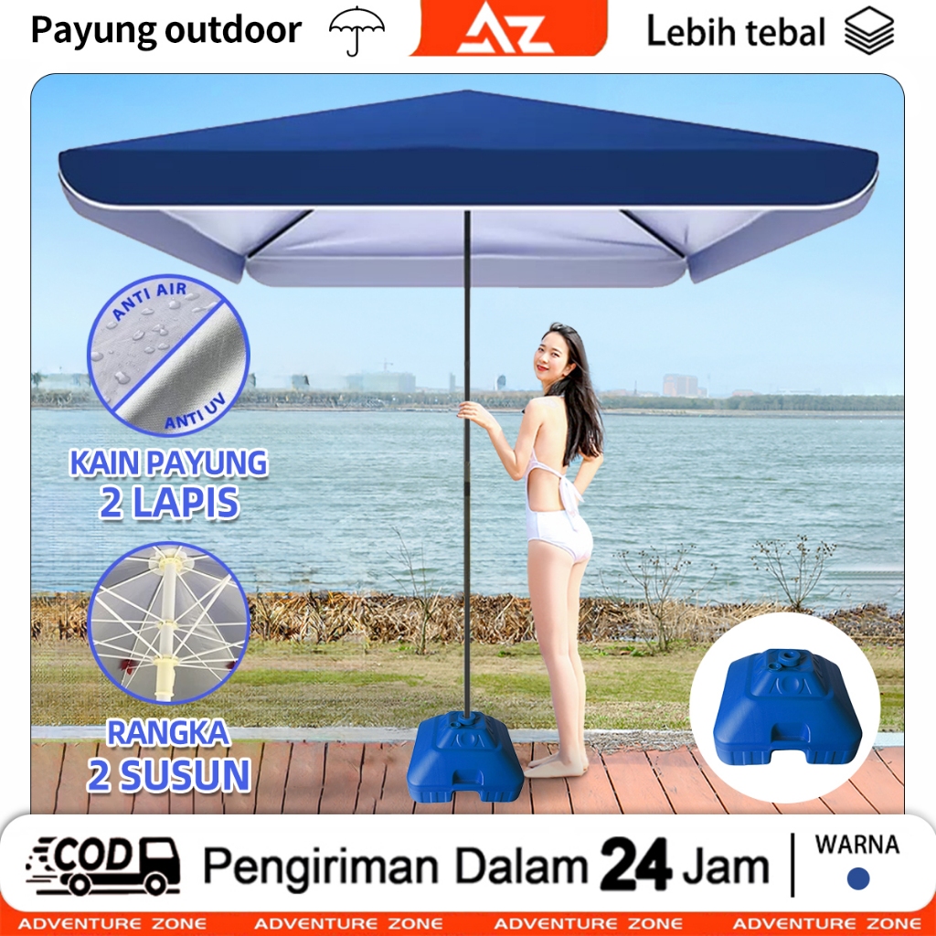 Jual 200*200cm/250*250cm Jualan Taman Double layer Tenda cafe jualan Payung tenda/Payung Tenda ...