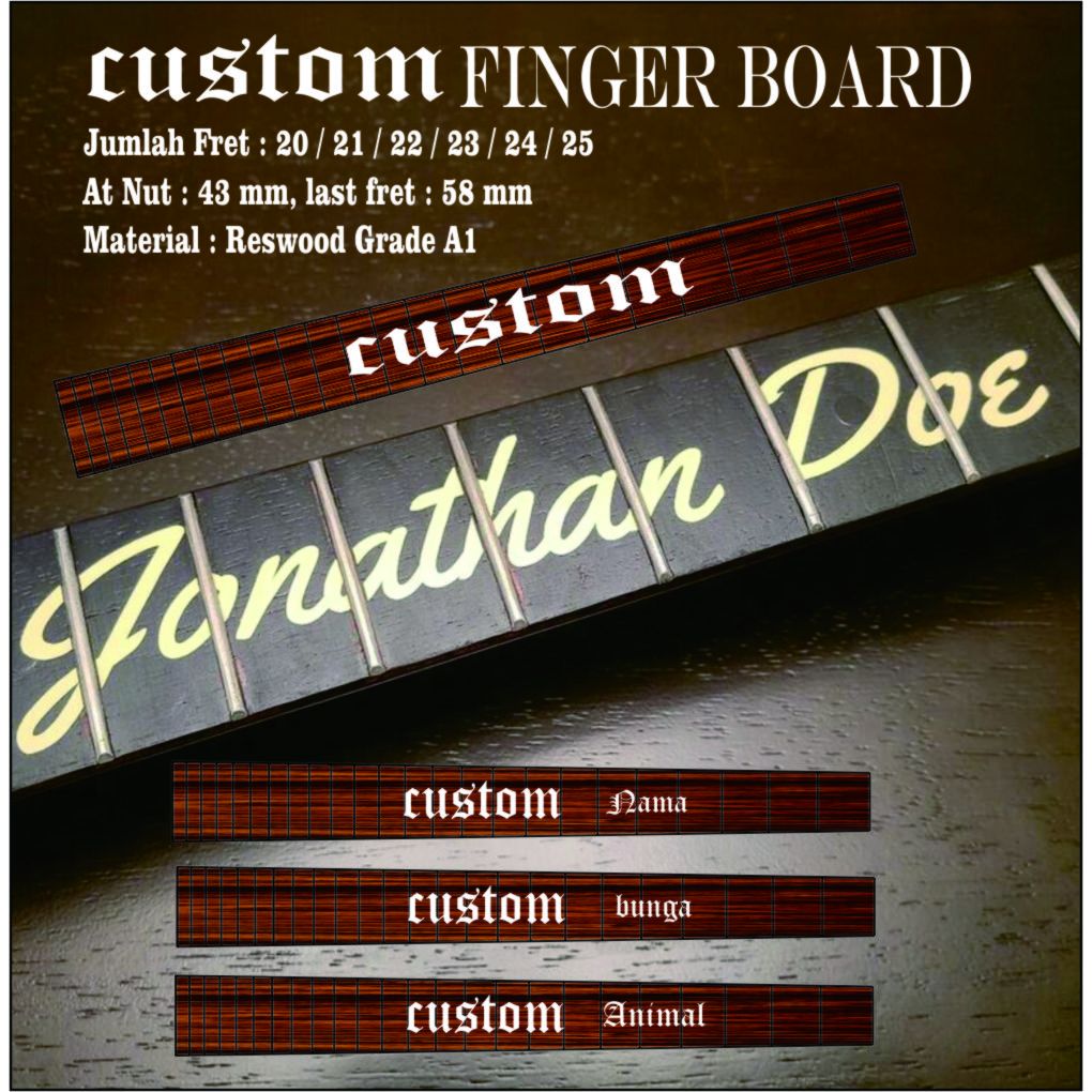 Jual CUSTOM FRETBOARD/ FINGERBOARD INLAY GITAR | Shopee Indonesia