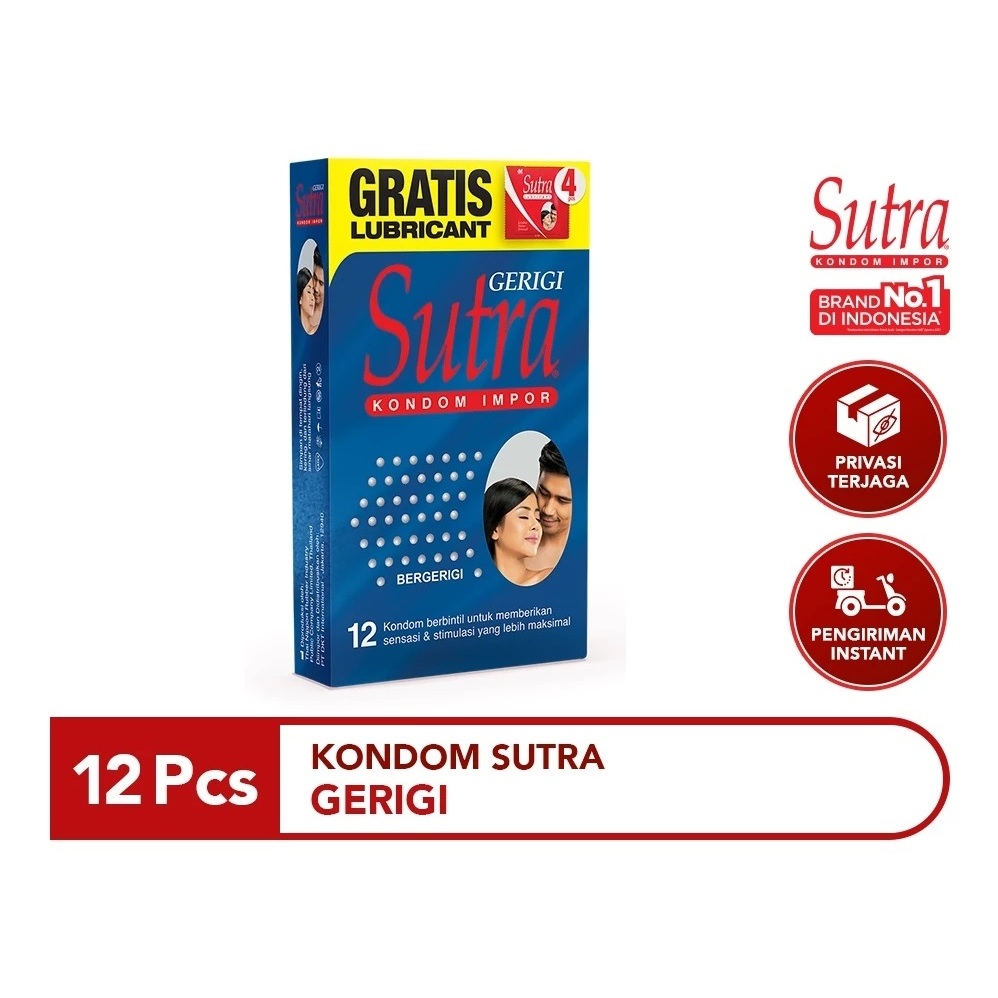 Jual Kondom Sutra Gerigi isi 12 pcs Gratis 4 Sachet Lubricant Sutra ...