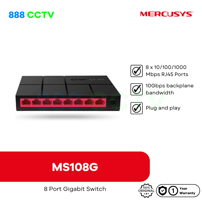 Jual Switch Gigabit 8 Port Mercusys MS108G | Shopee Indonesia