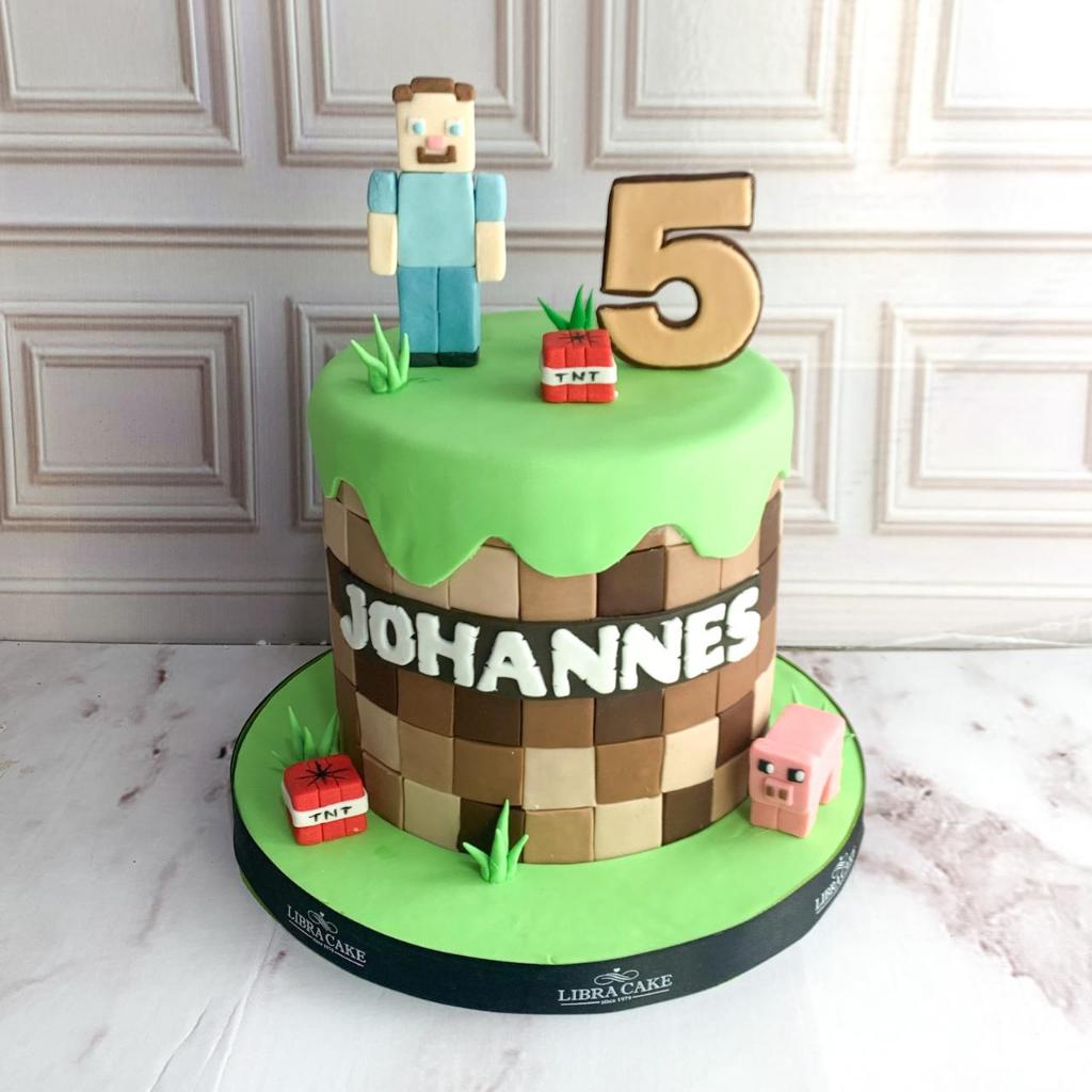 Jual Kue Ulang Tahun/Birthday Cake/Kue Ultah Tema Minecraft/Kue ...